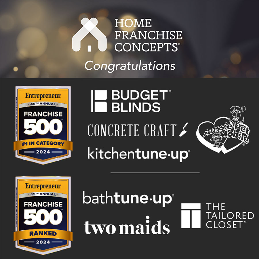 HOME FRANCHISE CONCEPTS’ BRANDS RANKED AMONG THE TOP FRANCHISES IN ...